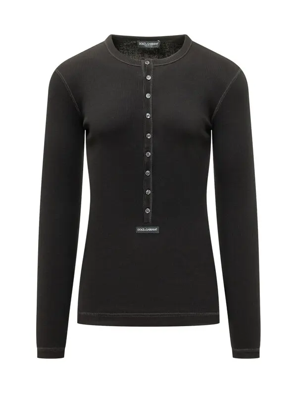 Dolce & Gabbana Serafino Long-sleeve Knit Top