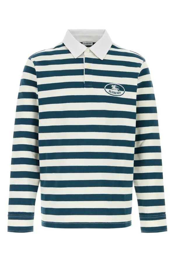 Burberry Embroidered Cotton Polo Shirt