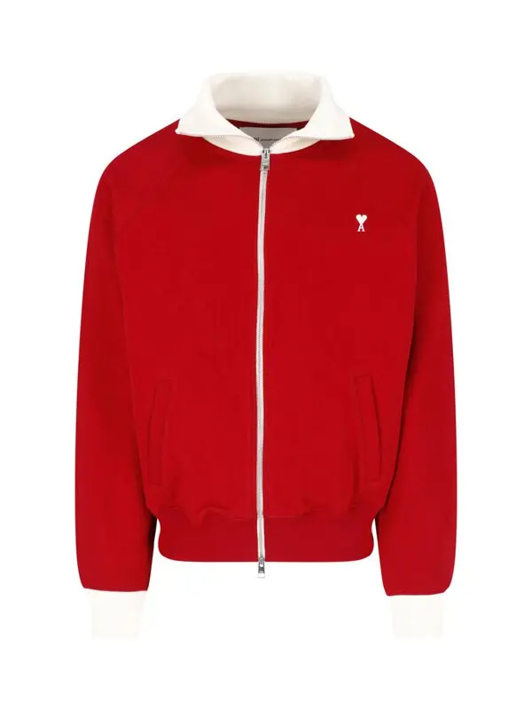 AMI Paris Cotton Zip-up Bomber Jacket