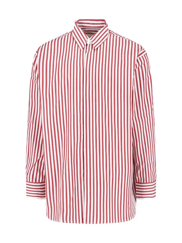 AMI Paris Oversized Striped Button-up Shirt
