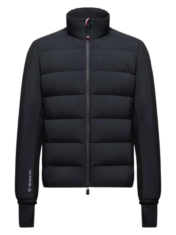 Moncler Stretch Technical Down-lined Jacket With Primaloft Active Insulation And T-shirt Wrist Gaiters - Nero