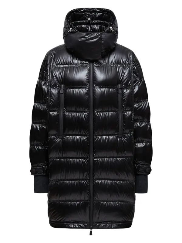 Moncler Down-filled Utility Coat With Detachable Hood, Water-repellent Zips & T-shirt Wrist Gaiters - Nero