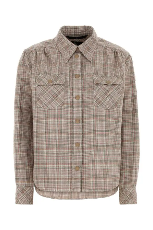 Moncler Embroidered Flannel Shirt For