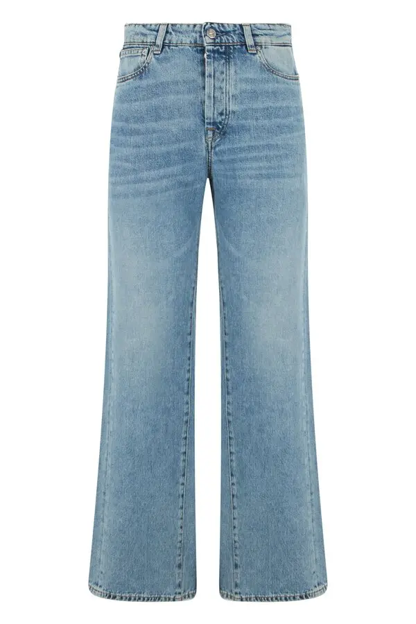 Our Legacy Loose Straight Jeans In Organic Cotton Denim - Blue