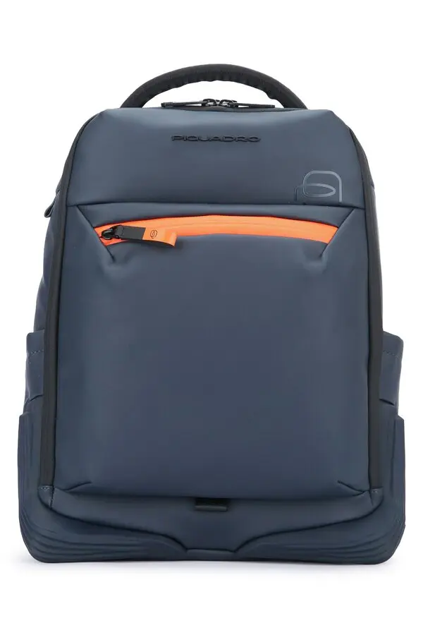 PIQUADRO Urban Backpack With Front Zip Pocket - Blu