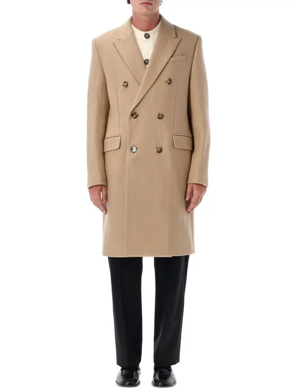 AMI Paris Double-breasted Virgin Wool Overcoat
