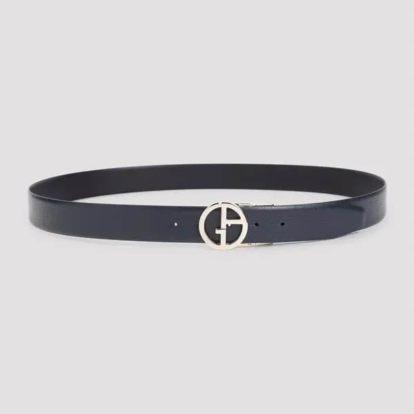 Giorgio Armani Leather Plate Belt With 3.5cm Height