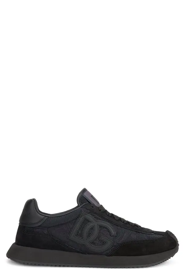 Dolce & Gabbana Low-top Cushion Sneaker With Monogram And Embroidery