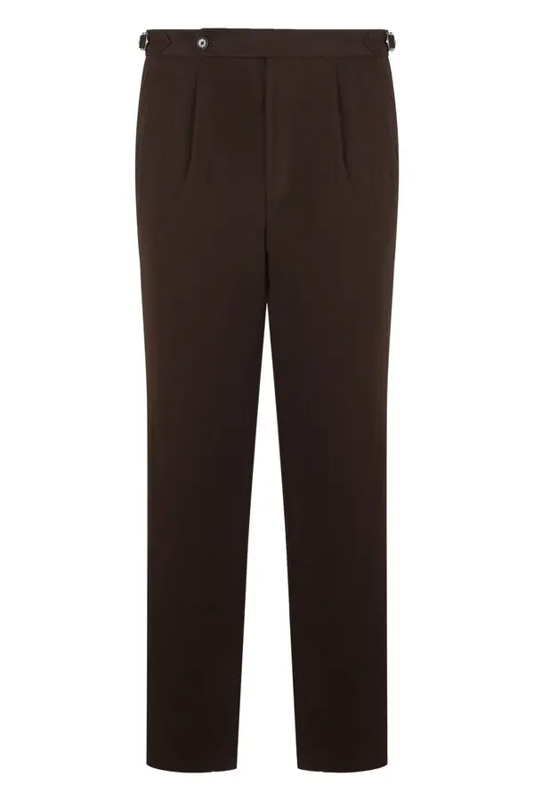 BOSS Tailored Straight Pants With Adjustable Waist