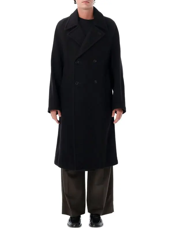 LEMAIRE Double-breasted Felted Wool & Alpaca Oversized Jacket
