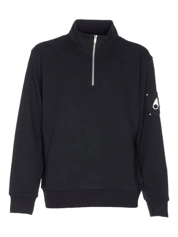 Moose Knuckles High-neck Cotton Half-zip Sweatshirt