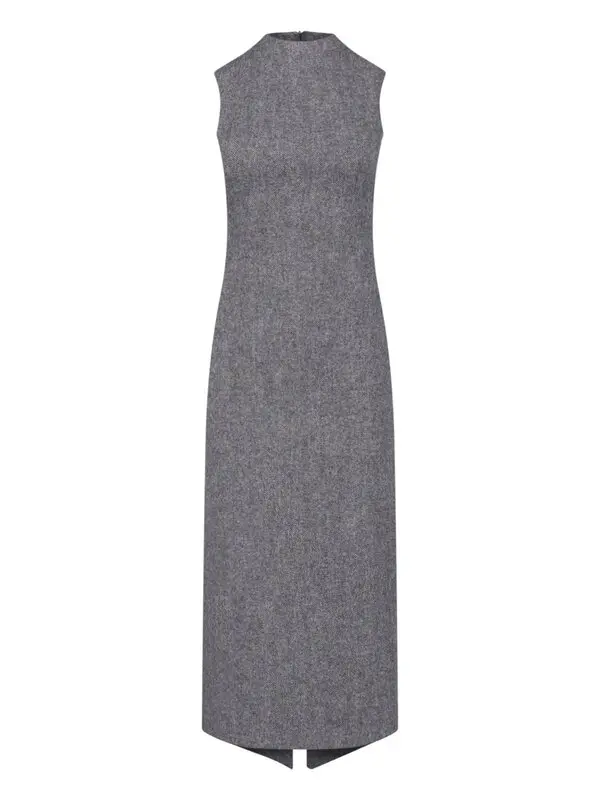 MAISON MARGIELA Sleeveless High-neck Maxi Dress - Grey