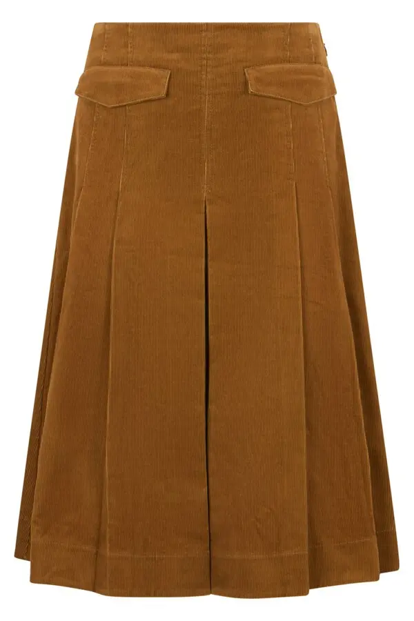 Tory Burch Pleated Velvet Maxi Skirt