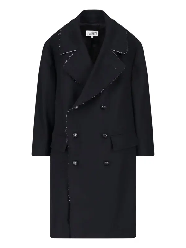 MAISON MARGIELA Distressed Double-breasted Wool Coat