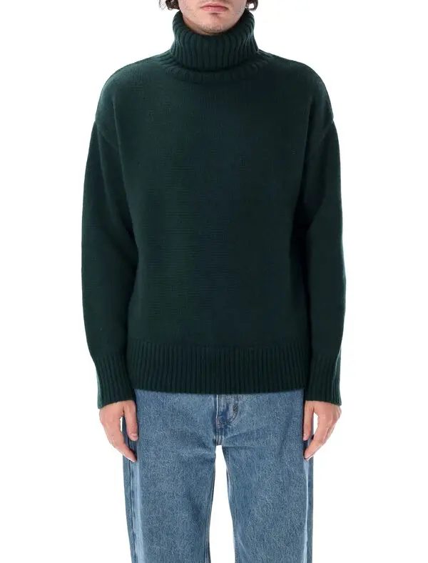 Extreme Cashmere Oversized Turtleneck Cashmere Sweater - Forest