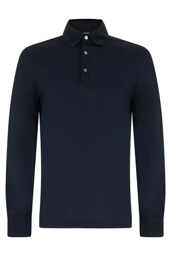 Zegna Long Sleeve Polo Shirt For