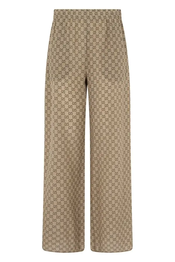 Gucci Loose Silk Crepe Trousers