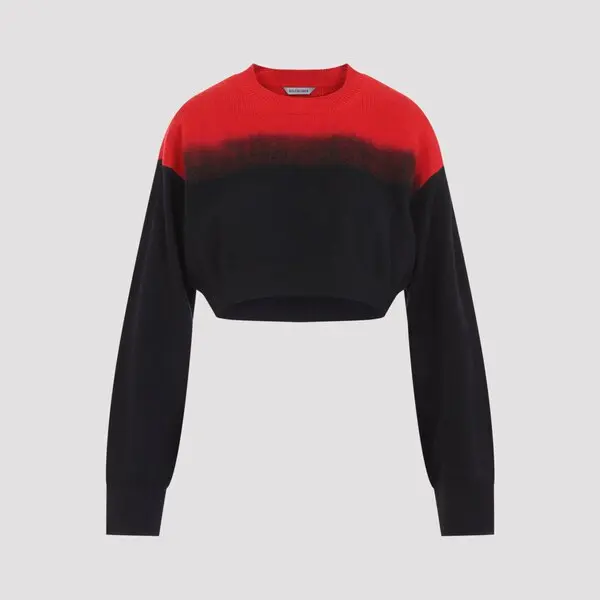 Balenciaga Wool Crewneck Sweater - Black