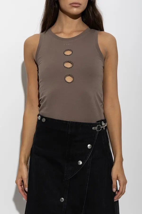 Marni Cotton Top With Crew Neckline