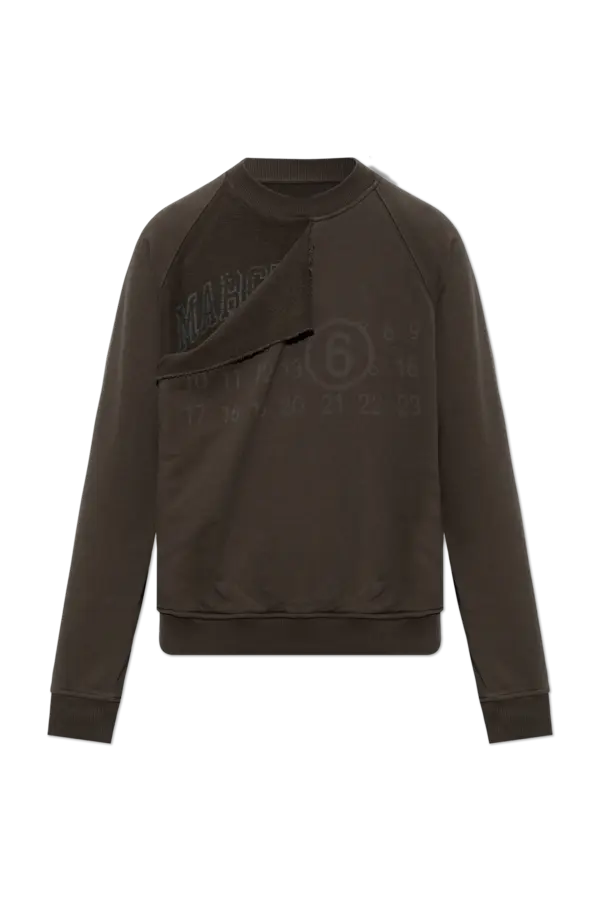 MAISON MARGIELA Logo Sweatshirt - Brown