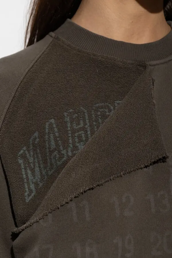 MAISON MARGIELA Logo Sweatshirt - Brown