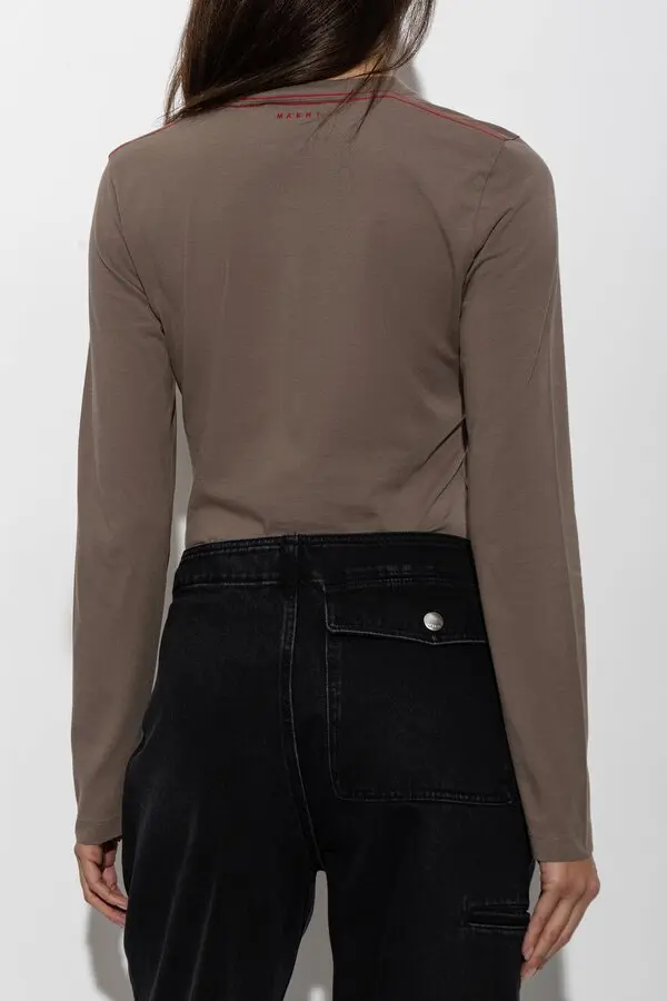 Marni Long-sleeve Cotton Top By