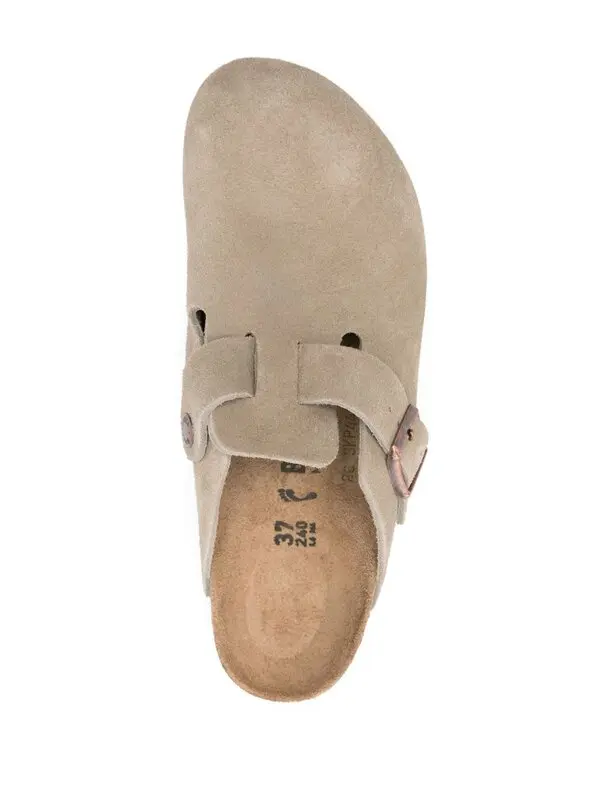 BIRKENSTOCK Boston Suede Slippers - Grey