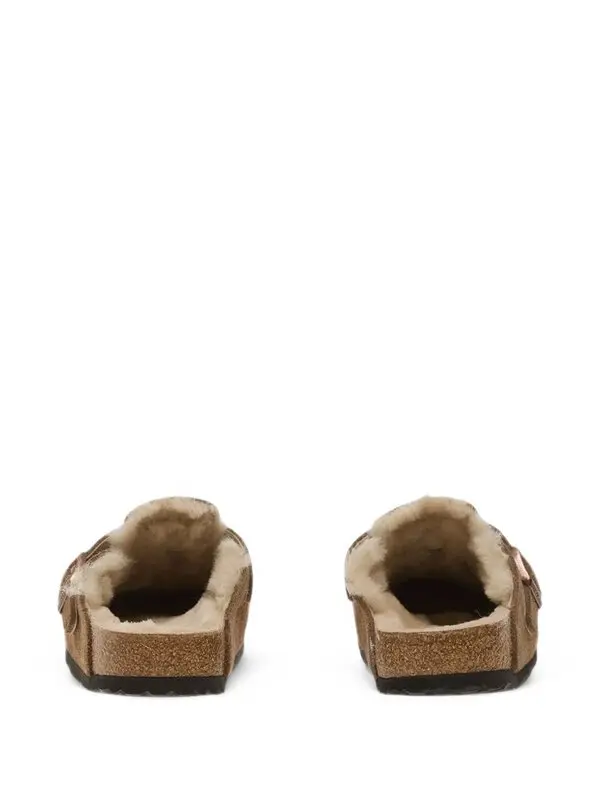 BIRKENSTOCK Boston Shearling Slippers - Brown