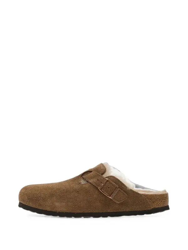 BIRKENSTOCK Boston Shearling Slippers - Brown