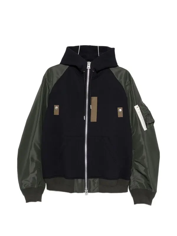 Sacai Zipped Sweatshirt By - Blue