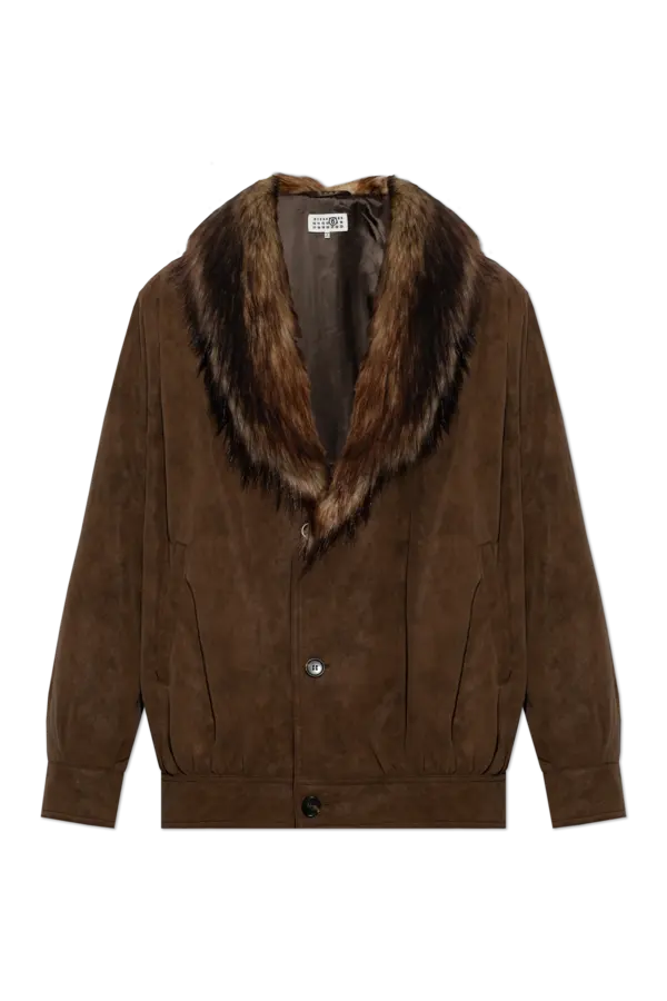 MAISON MARGIELA Jacket With Faux Fur Collar