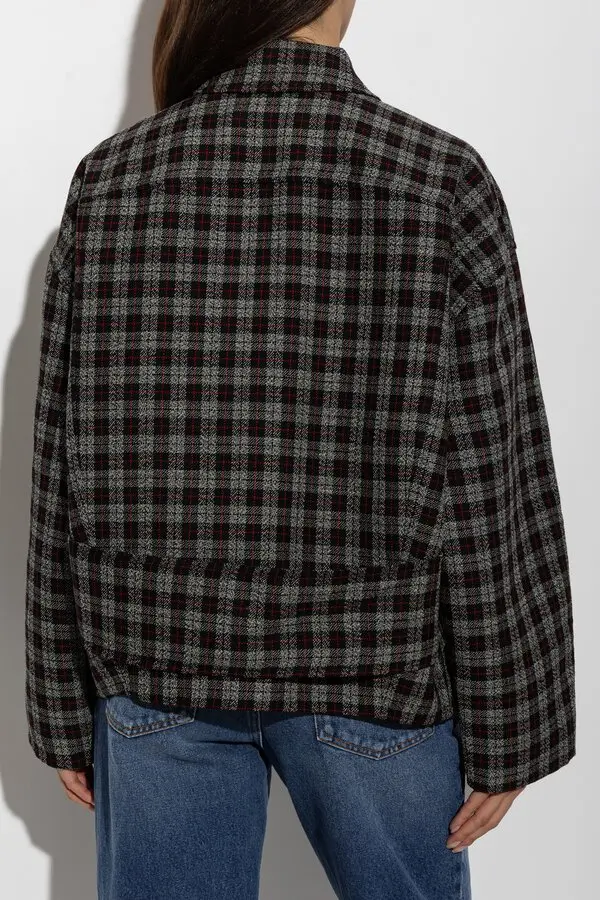 Marni Oversized Checked Jacket - Grey