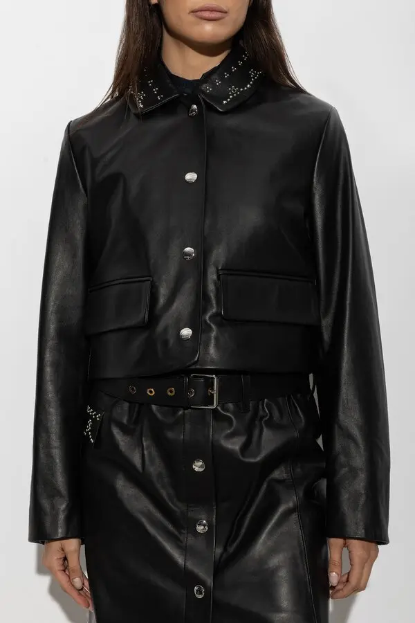 Marni Leather Jacket With Collar