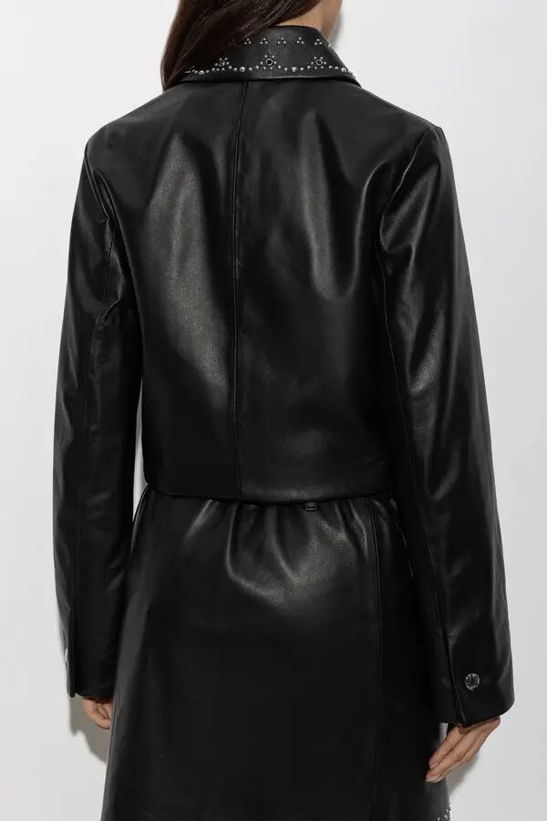 Marni Leather Jacket With Collar