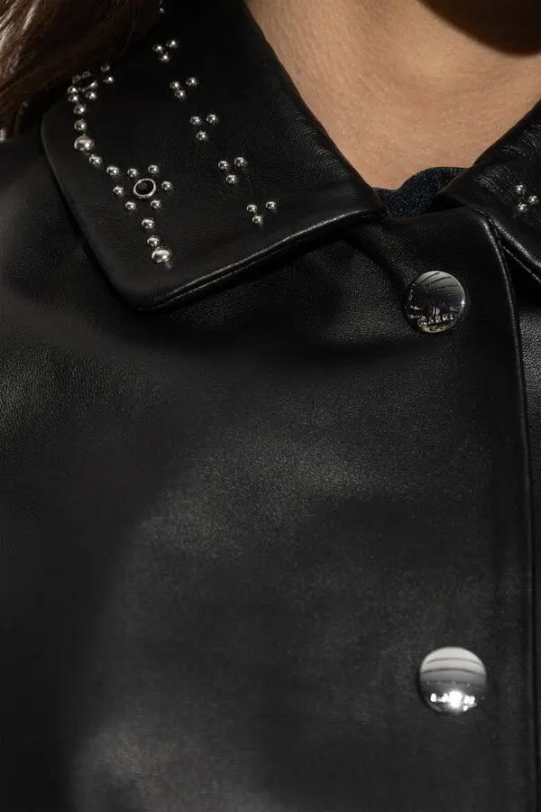 Marni Leather Jacket With Collar