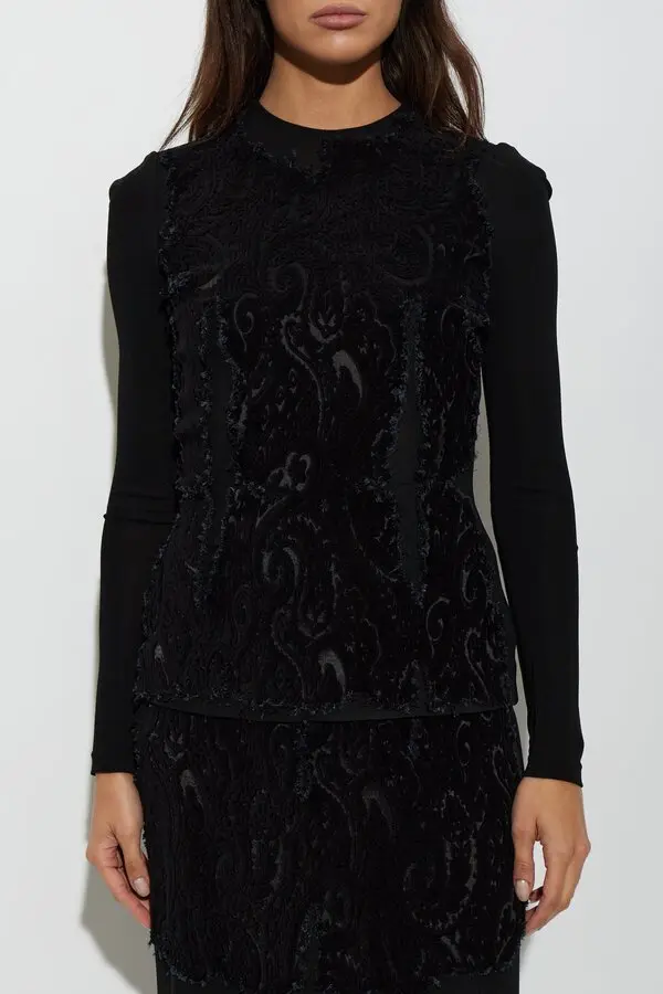 MAISON MARGIELA Top With Ornamental Lace Applications