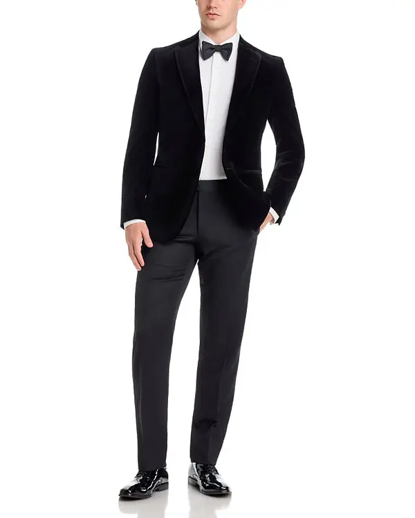 BOSS Hutson Cotton Slim Fit Sport Coat - Black
