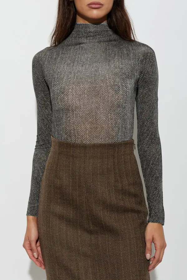 MAISON MARGIELA Herringbone Pattern Bodysuit