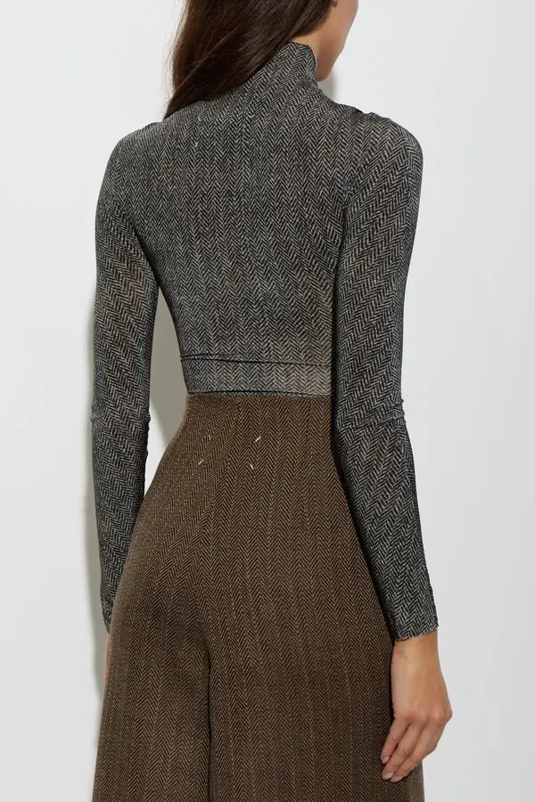 MAISON MARGIELA Herringbone Pattern Bodysuit