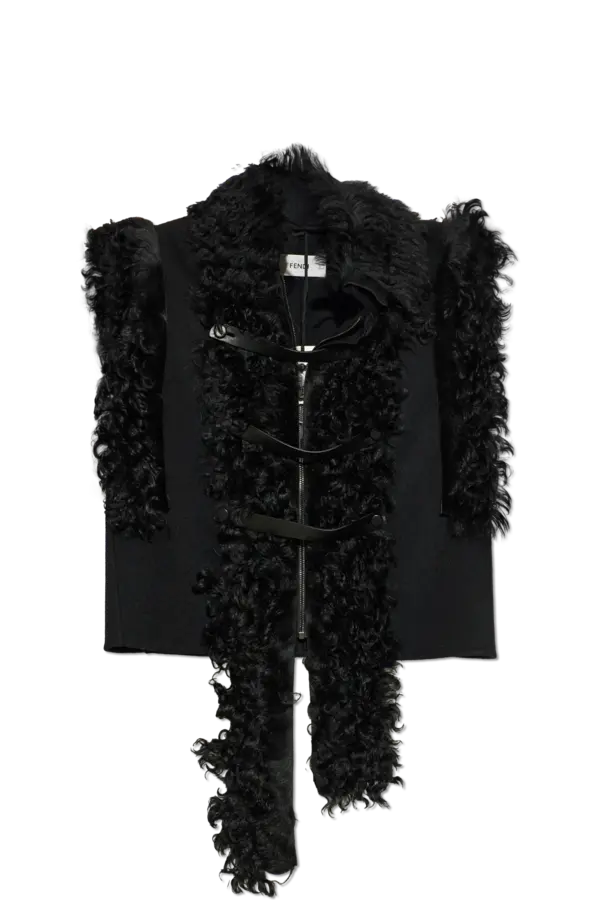 Fendi Wool Vest With Decorative Trim