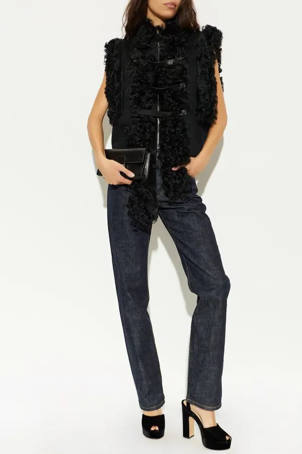 Fendi Wool Vest With Decorative Trim