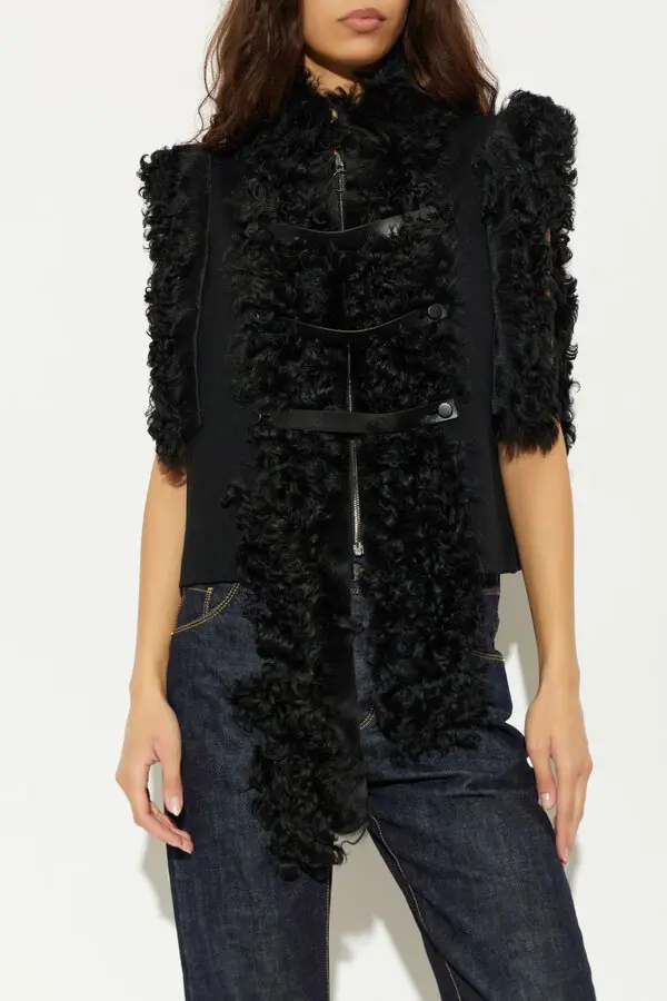 Fendi Wool Vest With Decorative Trim