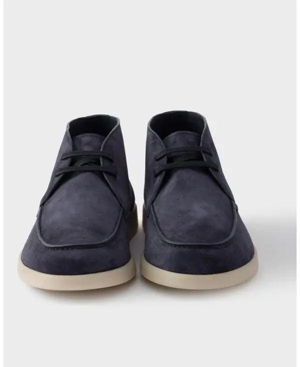 Prada Suede Chukka Boots - Navy