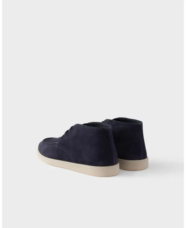 Prada Suede Chukka Boots - Navy