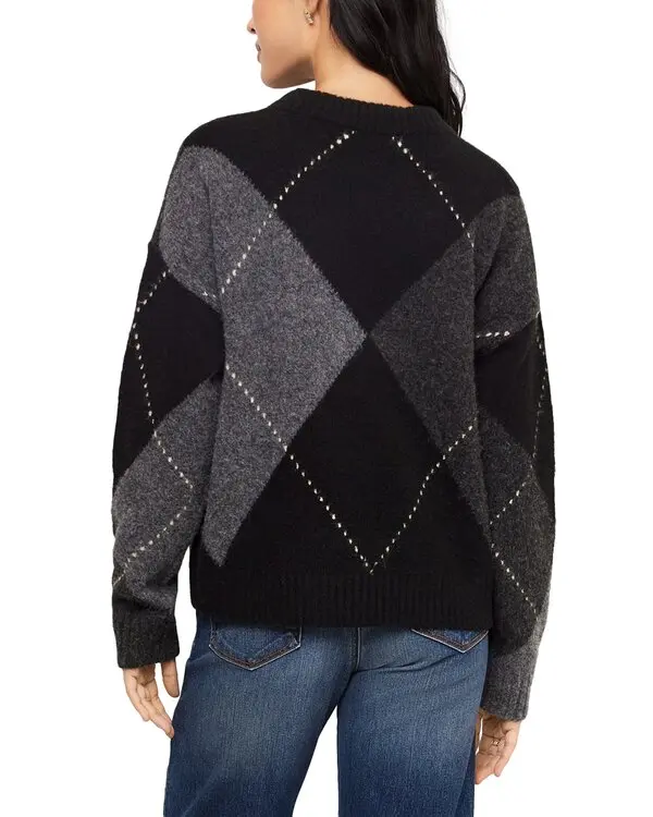 Karen Kane Argyle Crewneck Sweater