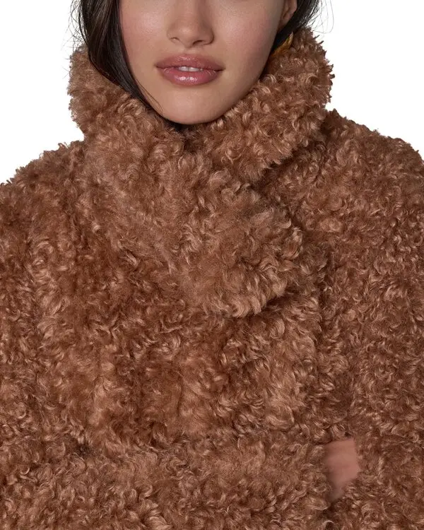 Donna Karan New York Faux Fur Open Front Jacket