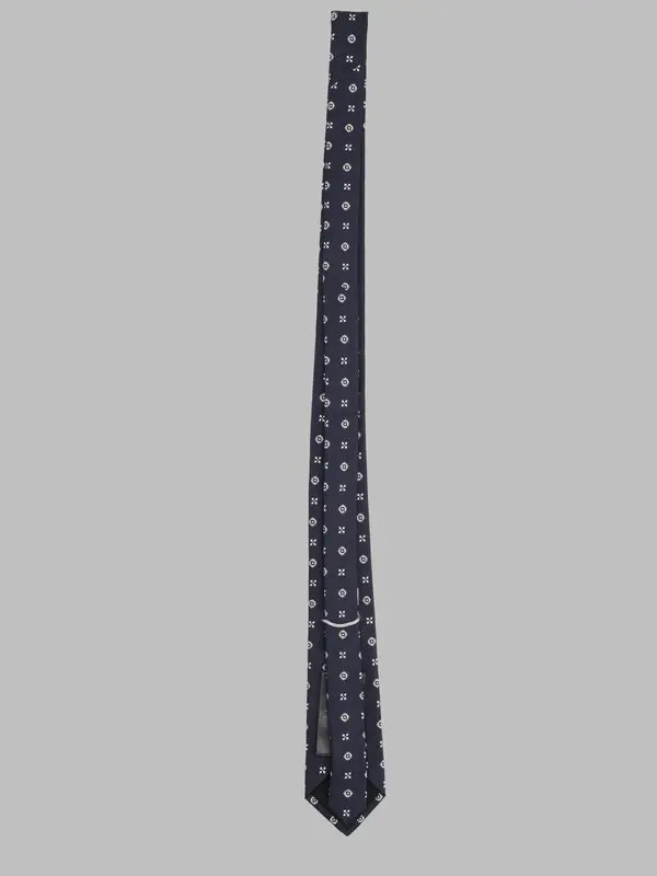 Saint Laurent Cravatta In Jacquard Di Seta - Blue