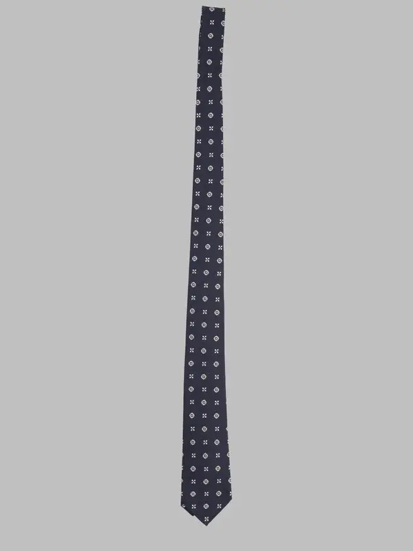 Saint Laurent Cravatta In Jacquard Di Seta - Blue