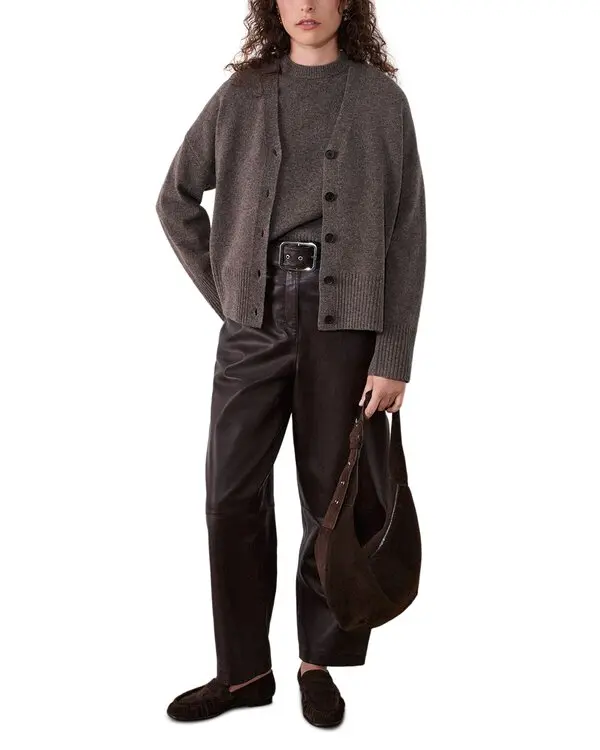 Whistles Wool V Neck Cardigan
