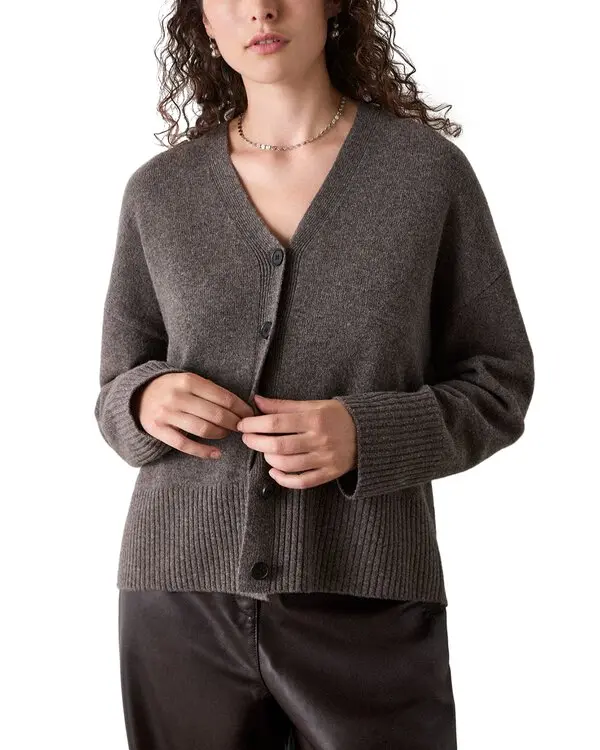 Whistles Wool V Neck Cardigan